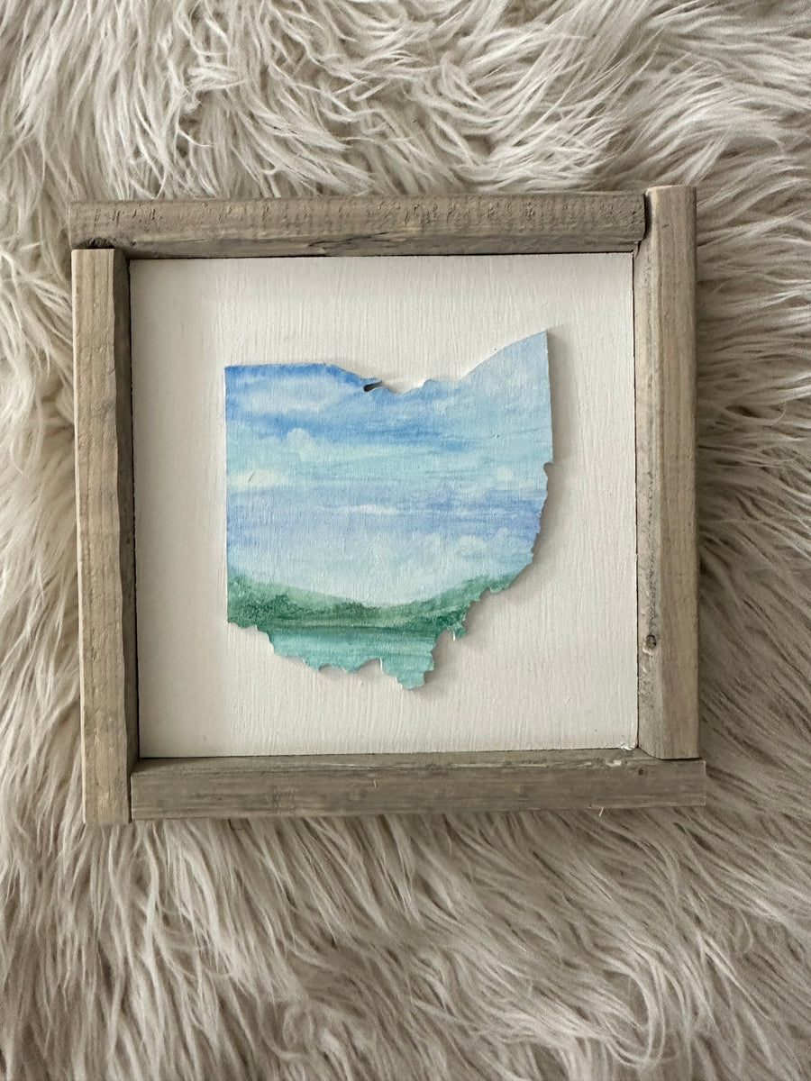 Hand Painted Ohio Soft Blue Day – awakeyoursoul